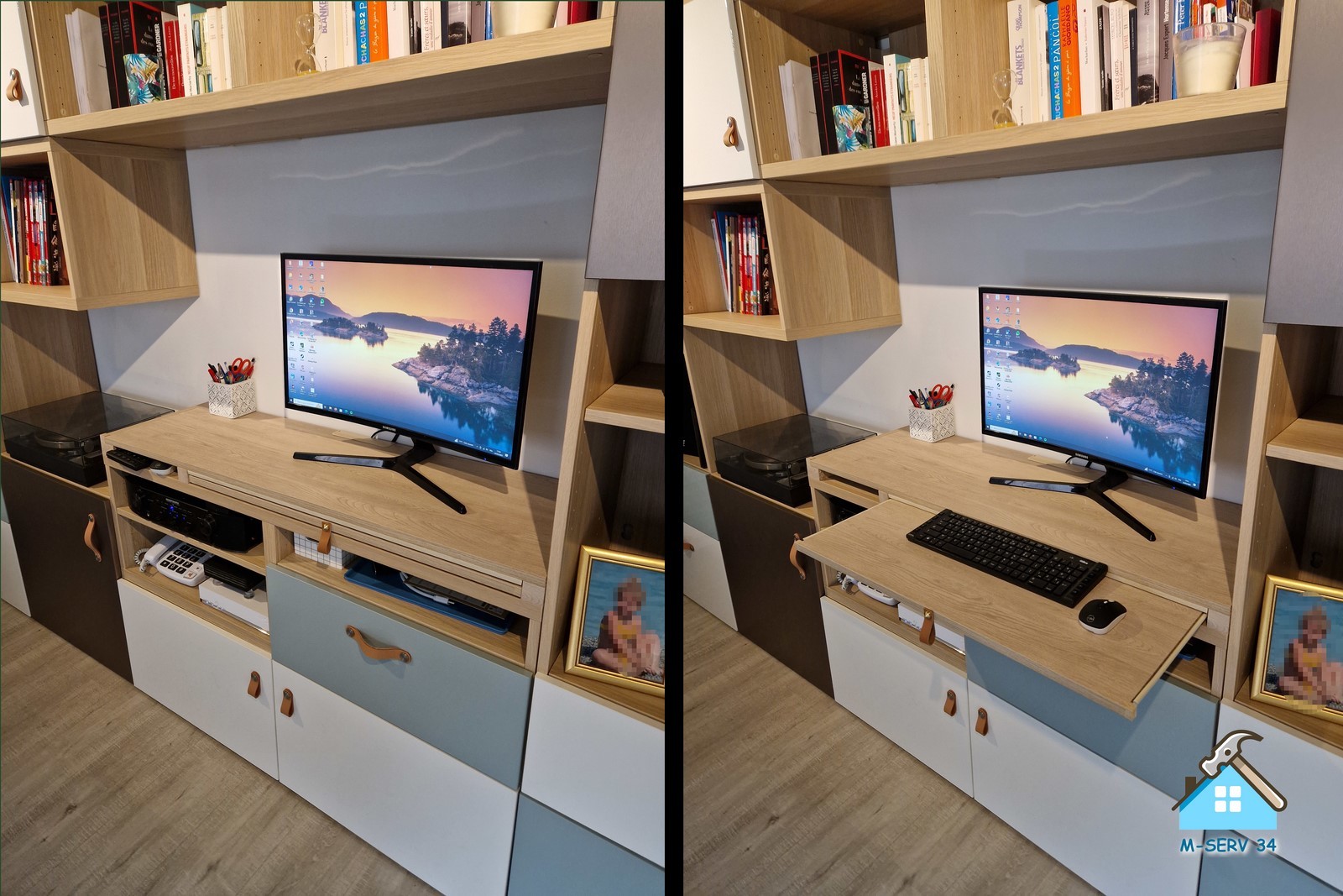 fabrication d'une tablette coulissante